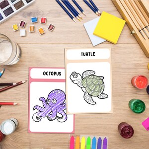 Ocean Animals Activity & Flashcards, Under the Sea Worksheets for Kids ...