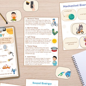 Forms of Energy Sorting Activity, Science Lesson for Kids, Montessori ...
