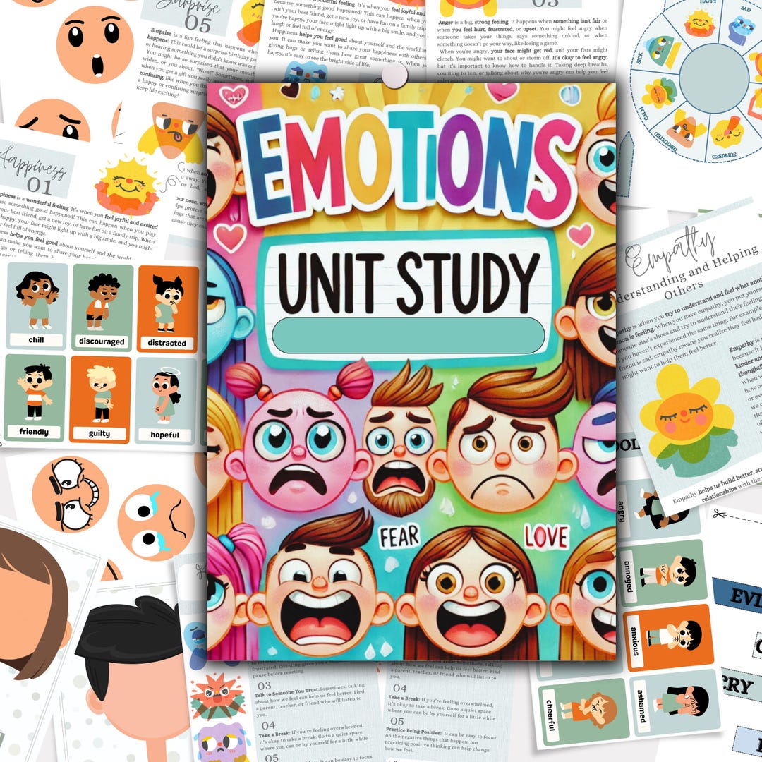 EMOTION Unit Study, Emotions Activity for Kids, Autism Activities ...