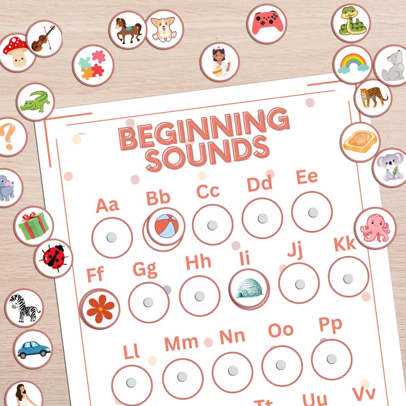 Beginning Sounds, Printable Alphabet Game, Printable Preschool ...