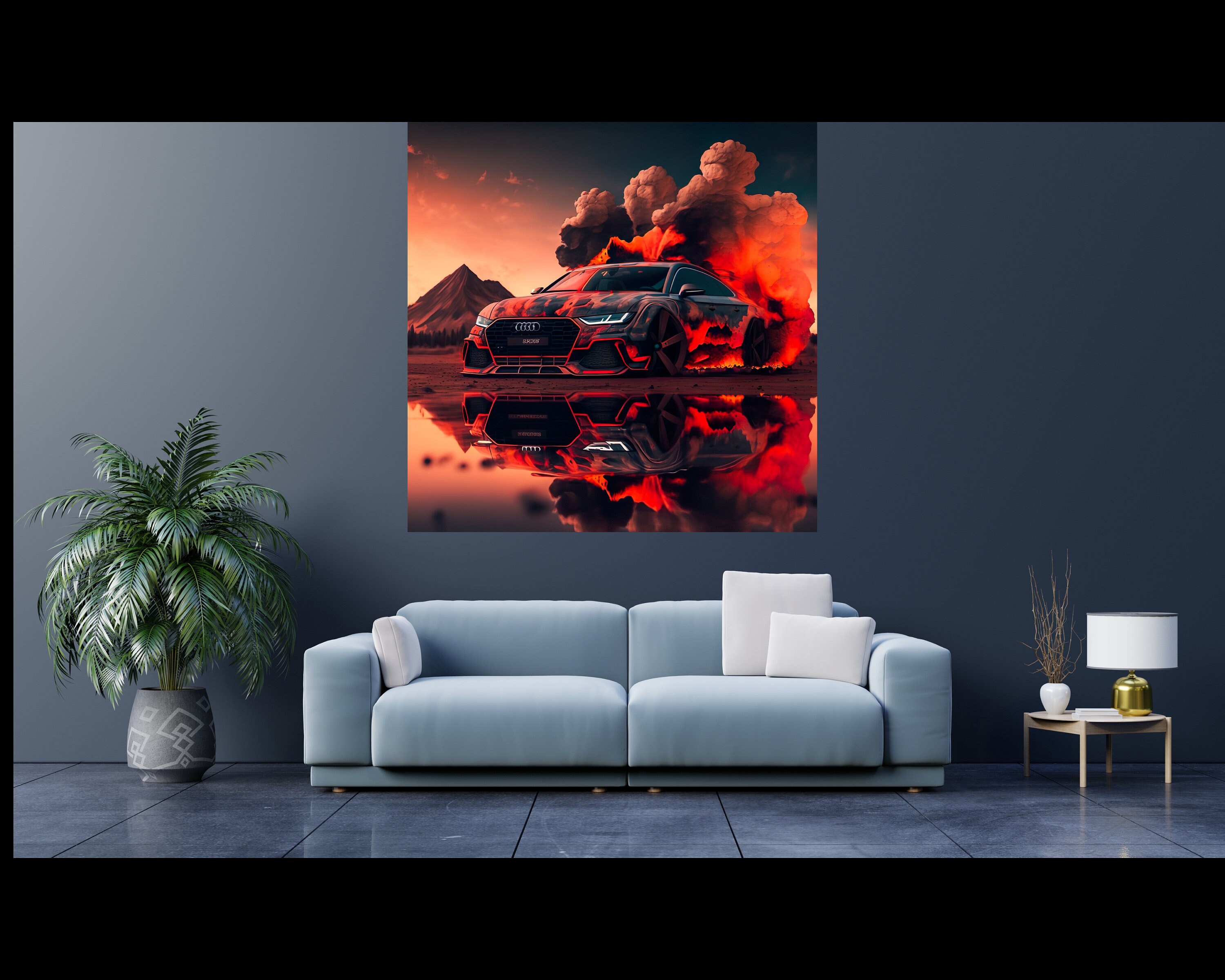 Audi Inspired Digital Art, Audi RS7 Digital Car Print, Car Poster, Audi ...