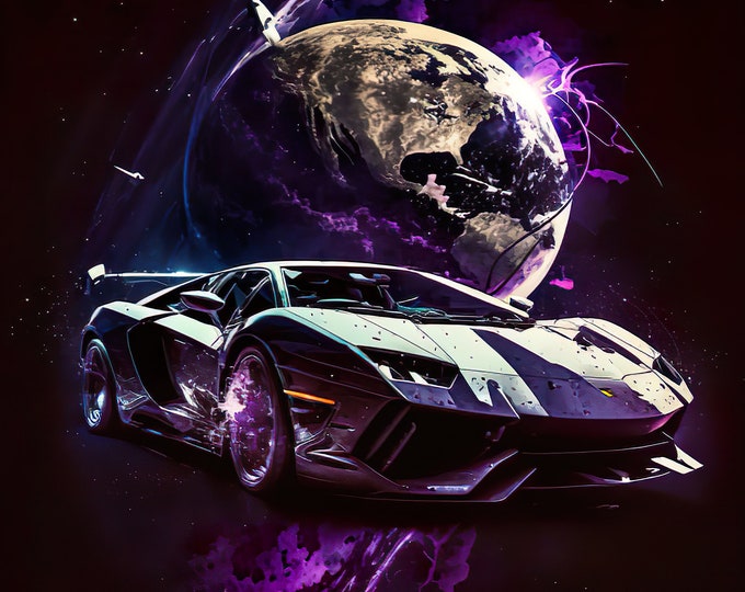 Lambo Nad Dragon Inspired Digital Art, Digital Car Print, Car Poster ...