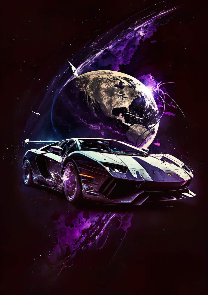 Lambo Nad Dragon Inspired Digital Art, Digital Car Print, Car Poster ...