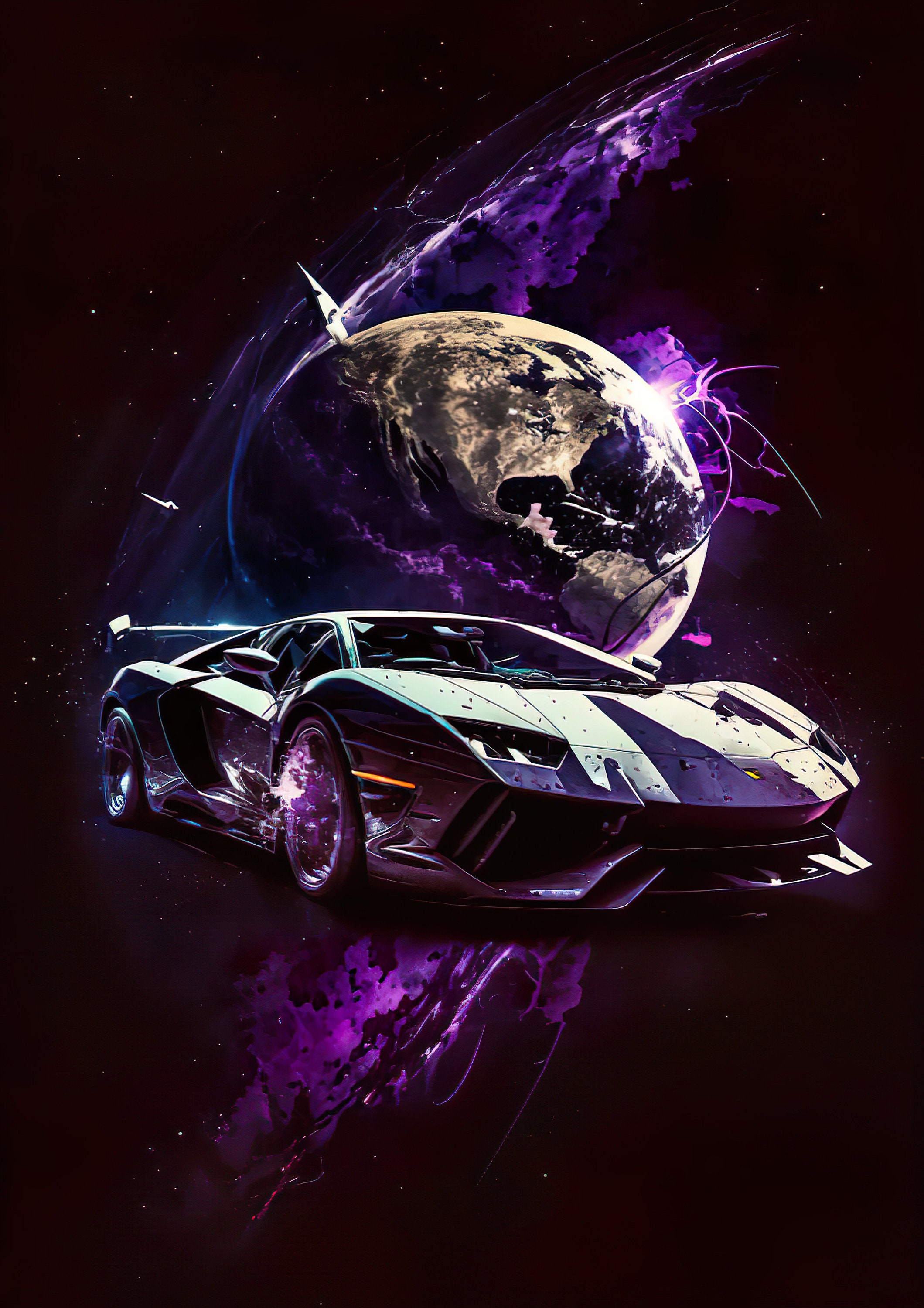 Lambo Nad Dragon Inspired Digital Art, Digital Car Print, Car Poster ...