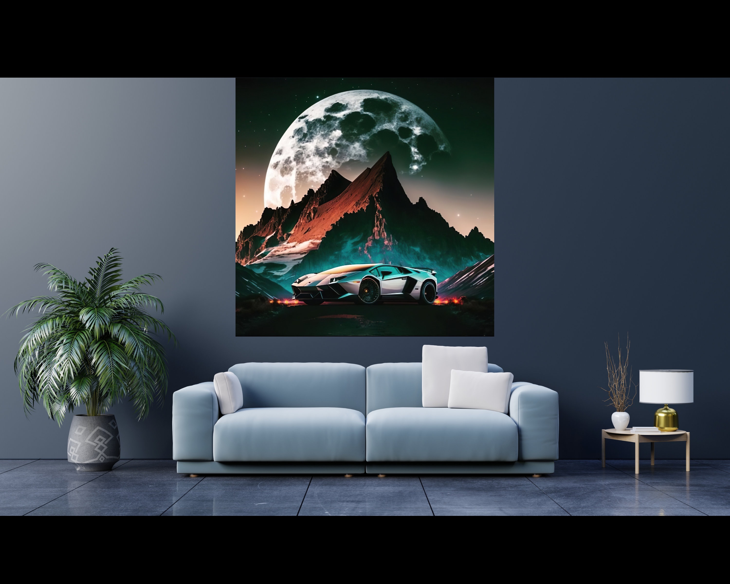 Lambo Inspired Digital Art, Digital Car Print, Car Poster, Lamborghini ...