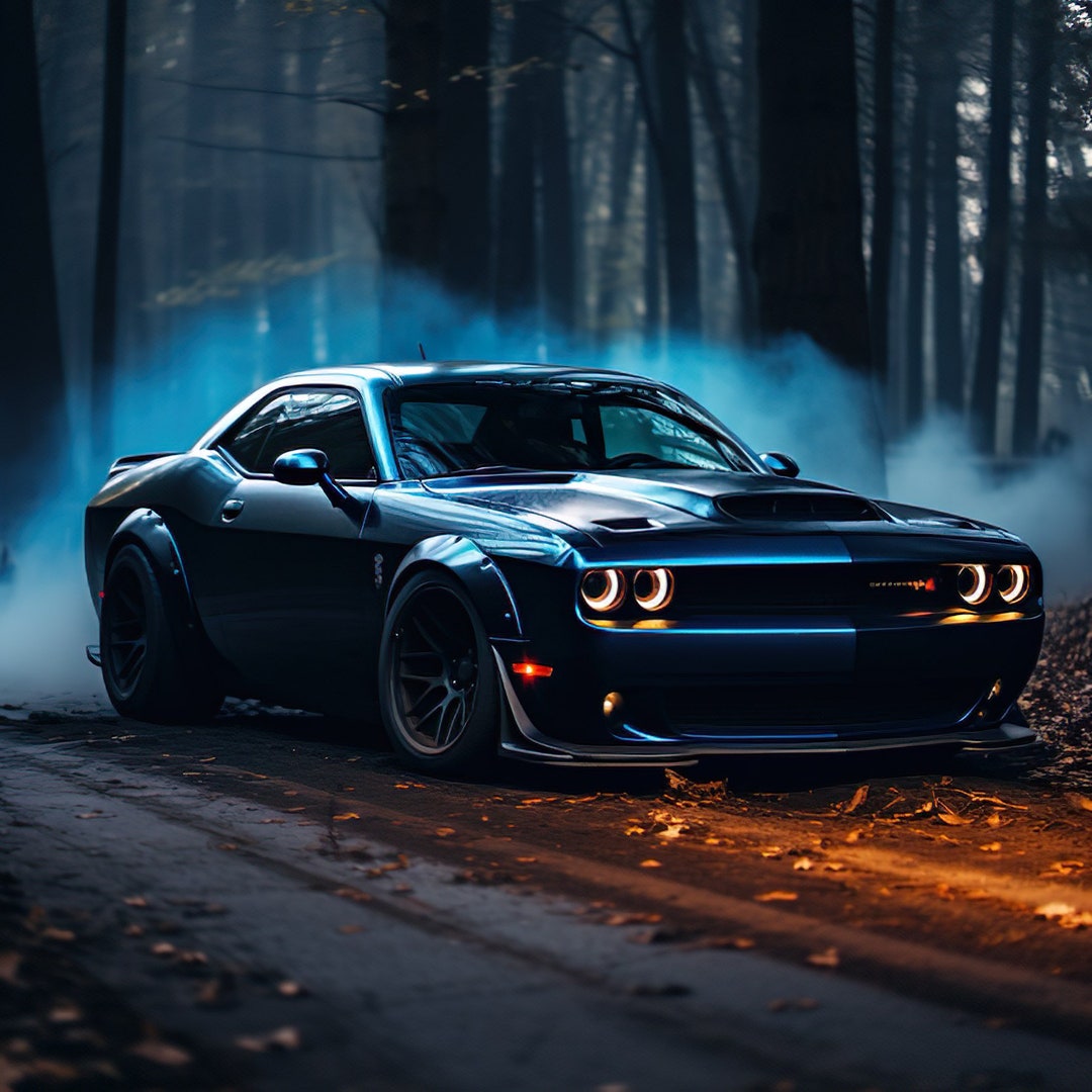 Dodge Challenger Inspired Digital Art, Digital Car Print, Car Poster ...