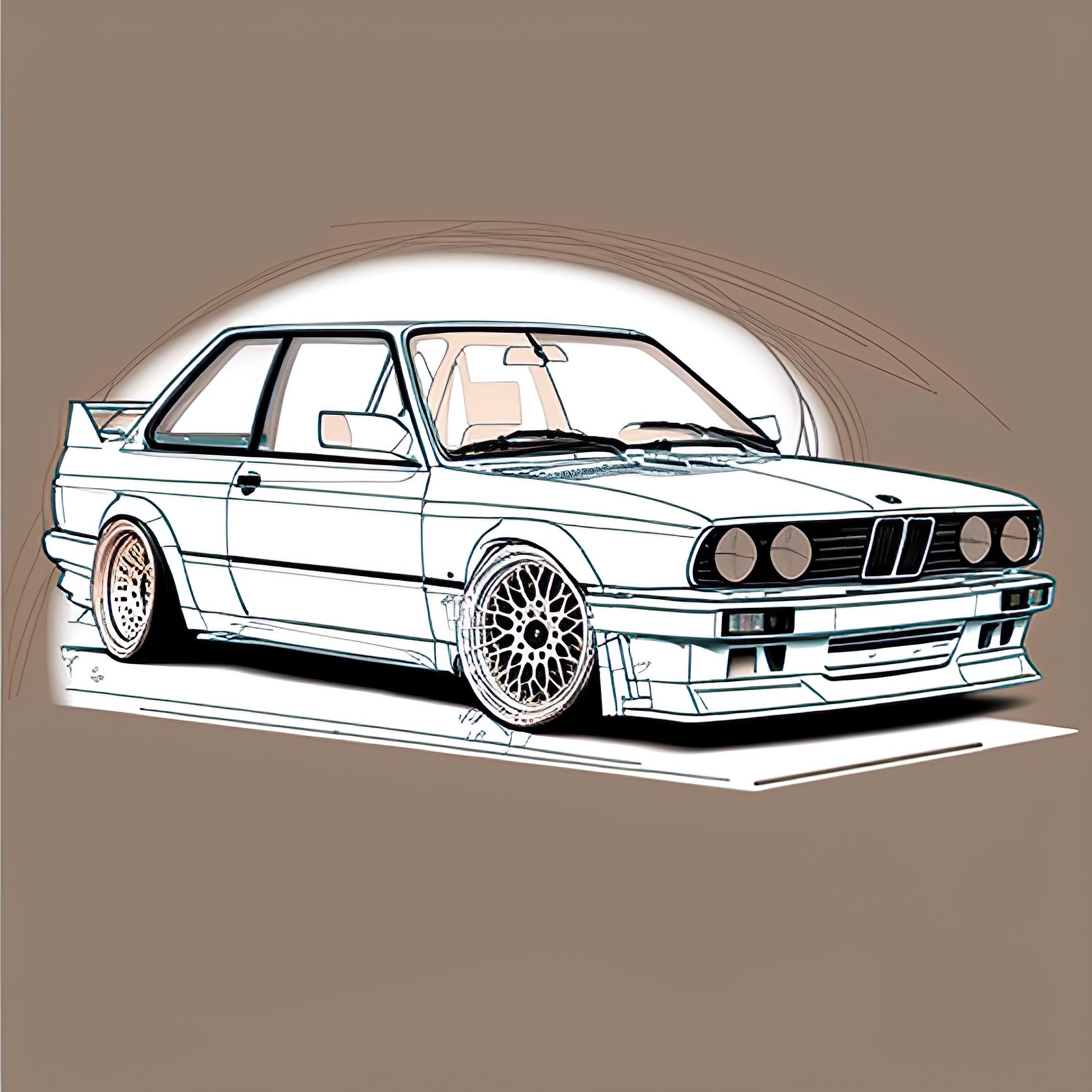 BMW Inspired Digital Art, Digital Car Print, Car Poster, BMW ...
