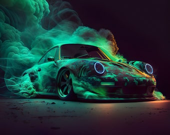 Porsche Inspired Digital Art, Digital Car Print, Car Poster, 911 ...