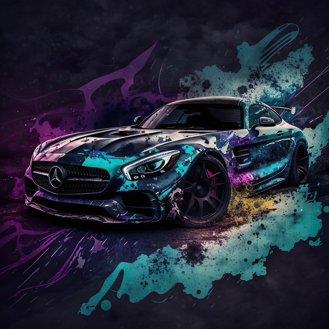 Mercedes AMG Inspired Digital Art, Digital Car Print, Car Poster ...