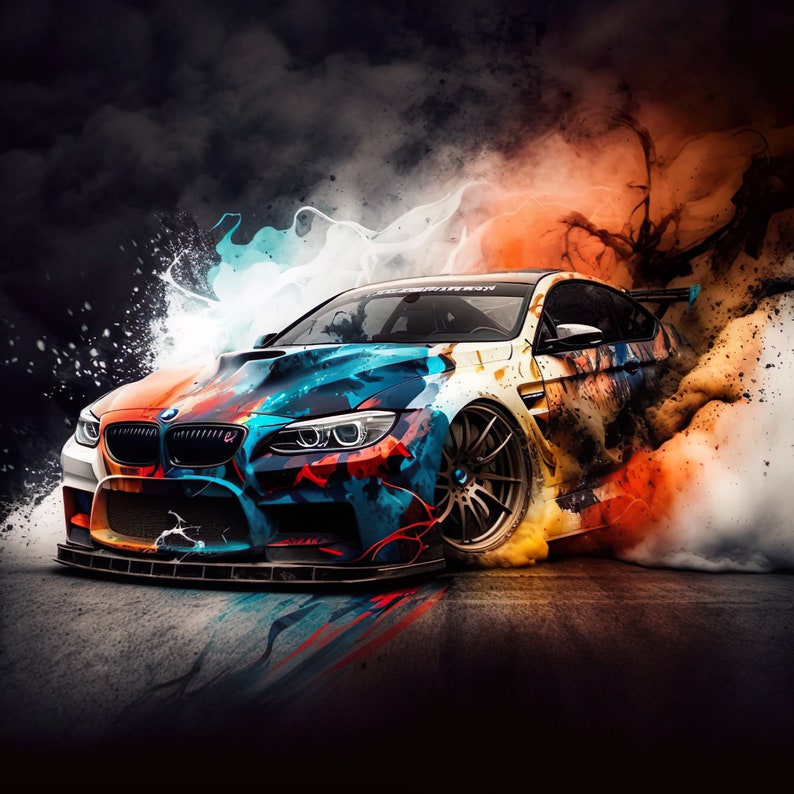 BMW Inspired Digital Art, Digital Car Print, Car Poster, BMW ...