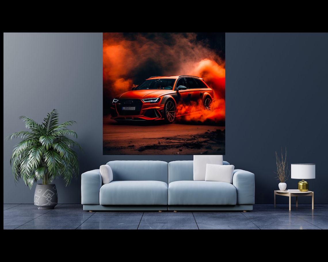 Audi Inspired Digital Art, Audi RS6 Digital Car Print, Car Poster, Audi ...