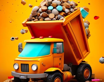 Toy Car Digital Art, Toy Car Print, Toy Car Poster, Toy, Art for Kids ...