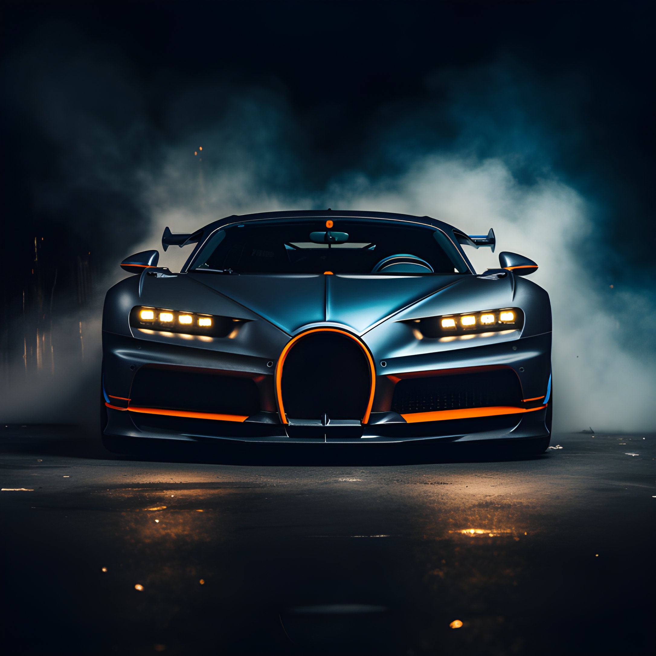 Bugatti Inspired Digital Art, Chiron, Artdigital Car Print, Car Poster ...