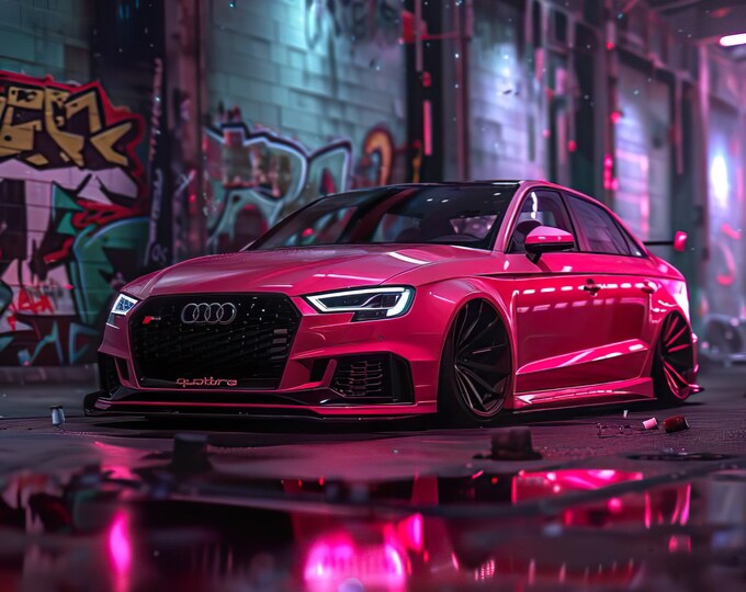 Audi Inspired Digital Art, Audi RS7 Digital Car Print, Car Poster, Audi ...