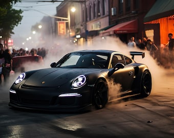 Porsche Inspired Digital Art, Digital Car Print, Car Poster, 911 ...