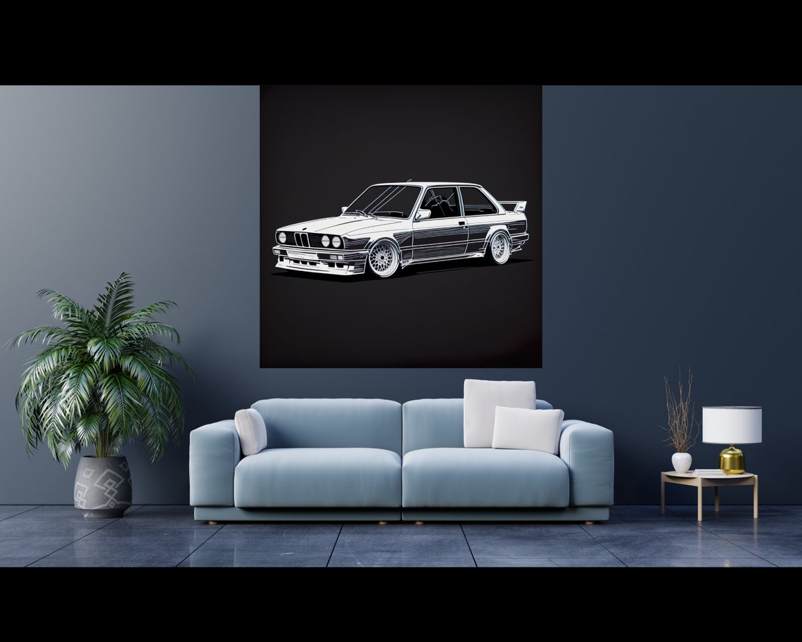 BMW Inspired Digital Art, Digital Car Print, Car Poster, BMW ...