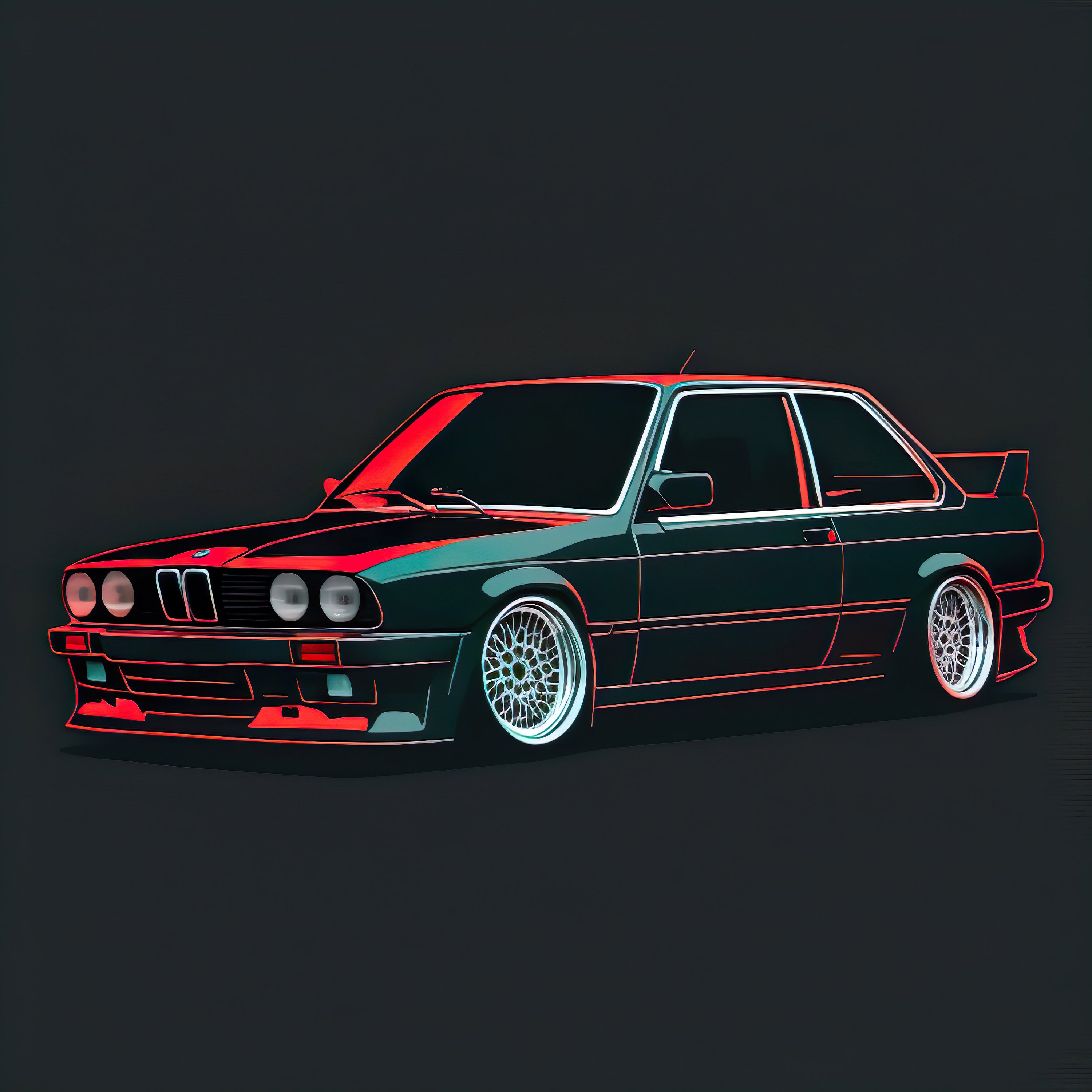 BMW Inspired Digital Art, Digital Car Print, Car Poster, BMW ...