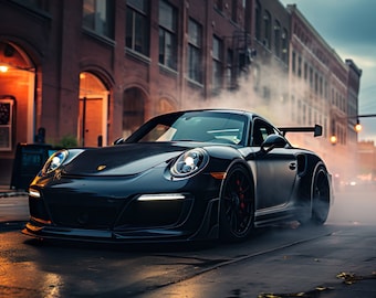 Porsche Inspired Digital Art, Digital Car Print, Car Poster, 911 ...