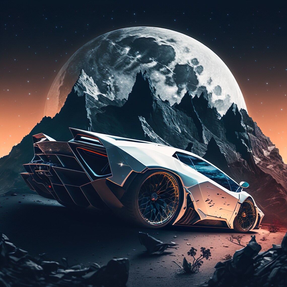 Lambo Inspired Digital Art, Digital Car Print, Car Poster, Lamborghini ...