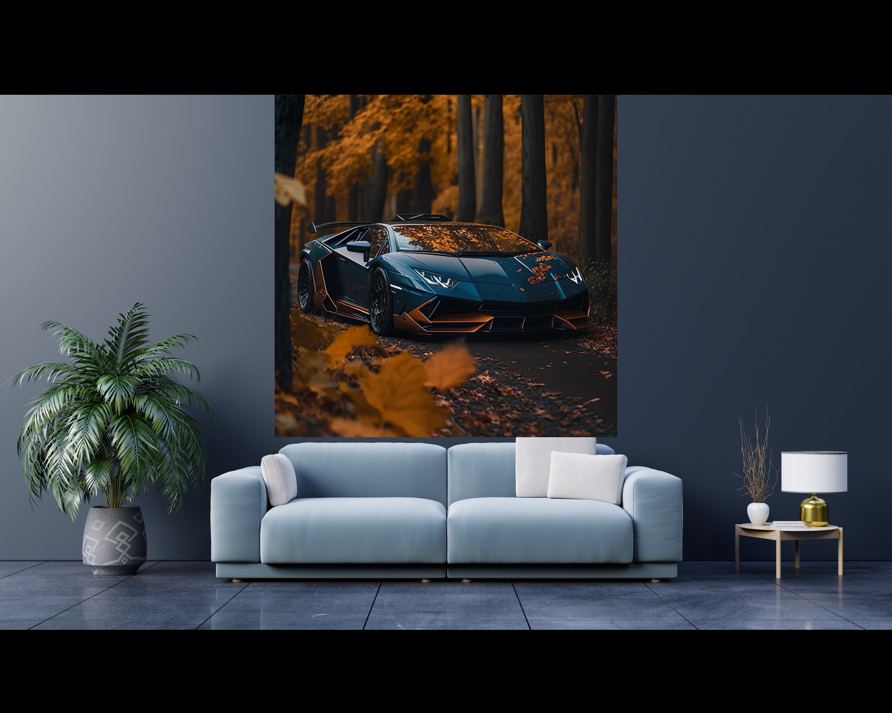Lambo Inspired Digital Art, Digital Car Print, Car Poster, Lamborghini ...