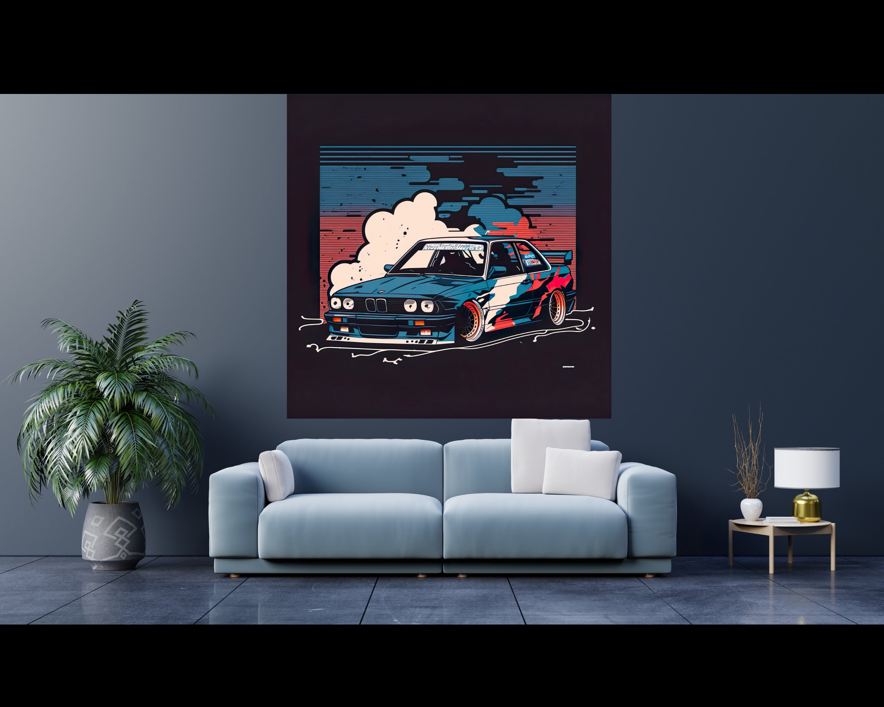 BMW Inspired Digital Art, Digital Car Print, Car Poster, BMW ...