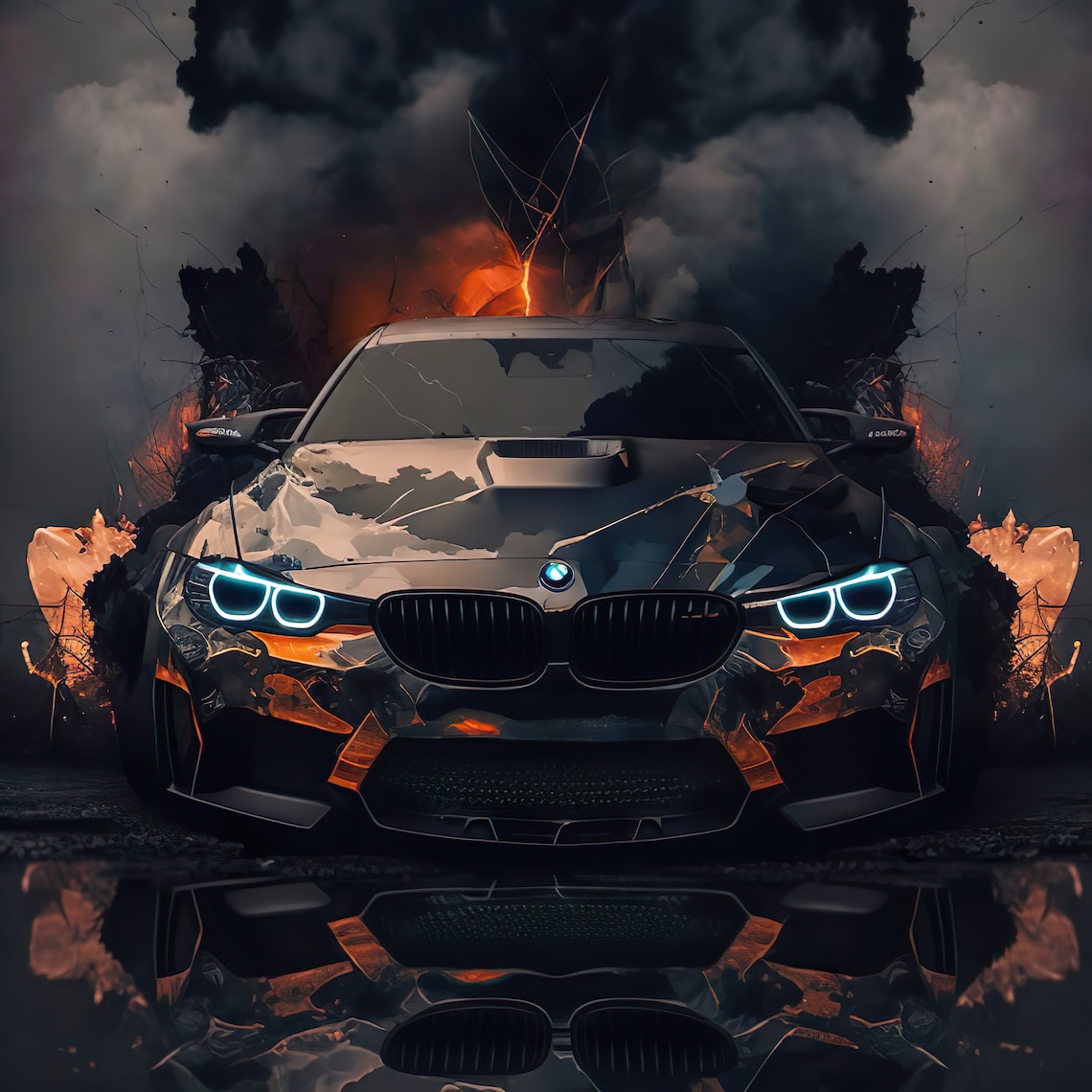 BMW Inspired Digital Art, Digital Car Print, Car Poster, BMW ...