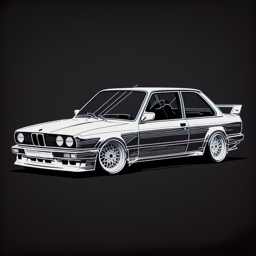 BMW Inspired Digital Art, Digital Car Print, Car Poster, BMW ...