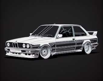 BMW Inspired Digital Art, Digital Car Print, Car Poster, BMW M3 M4 ...
