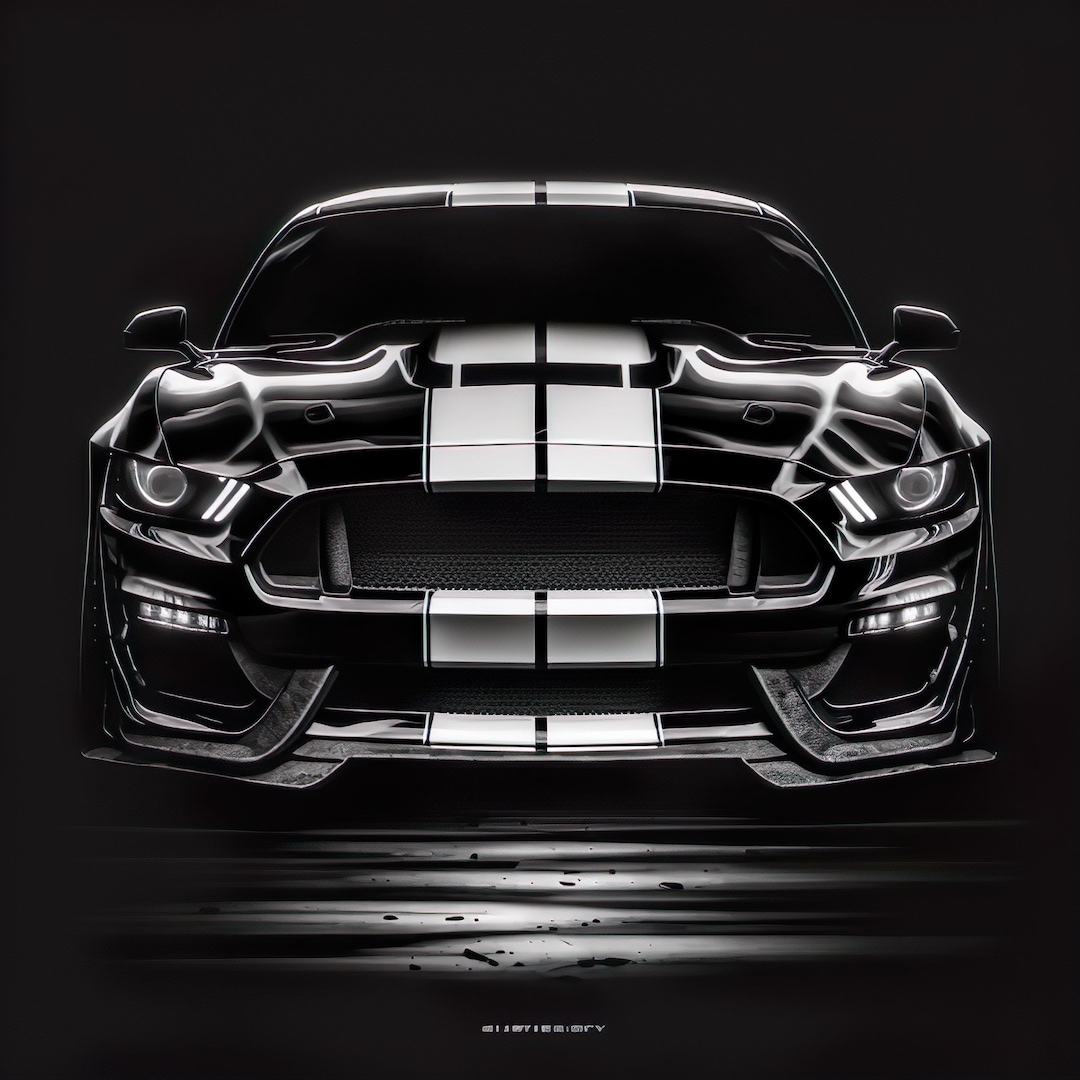 Ford Mustang Inspired Digital Art, Digital Car Print, Car Poster ...