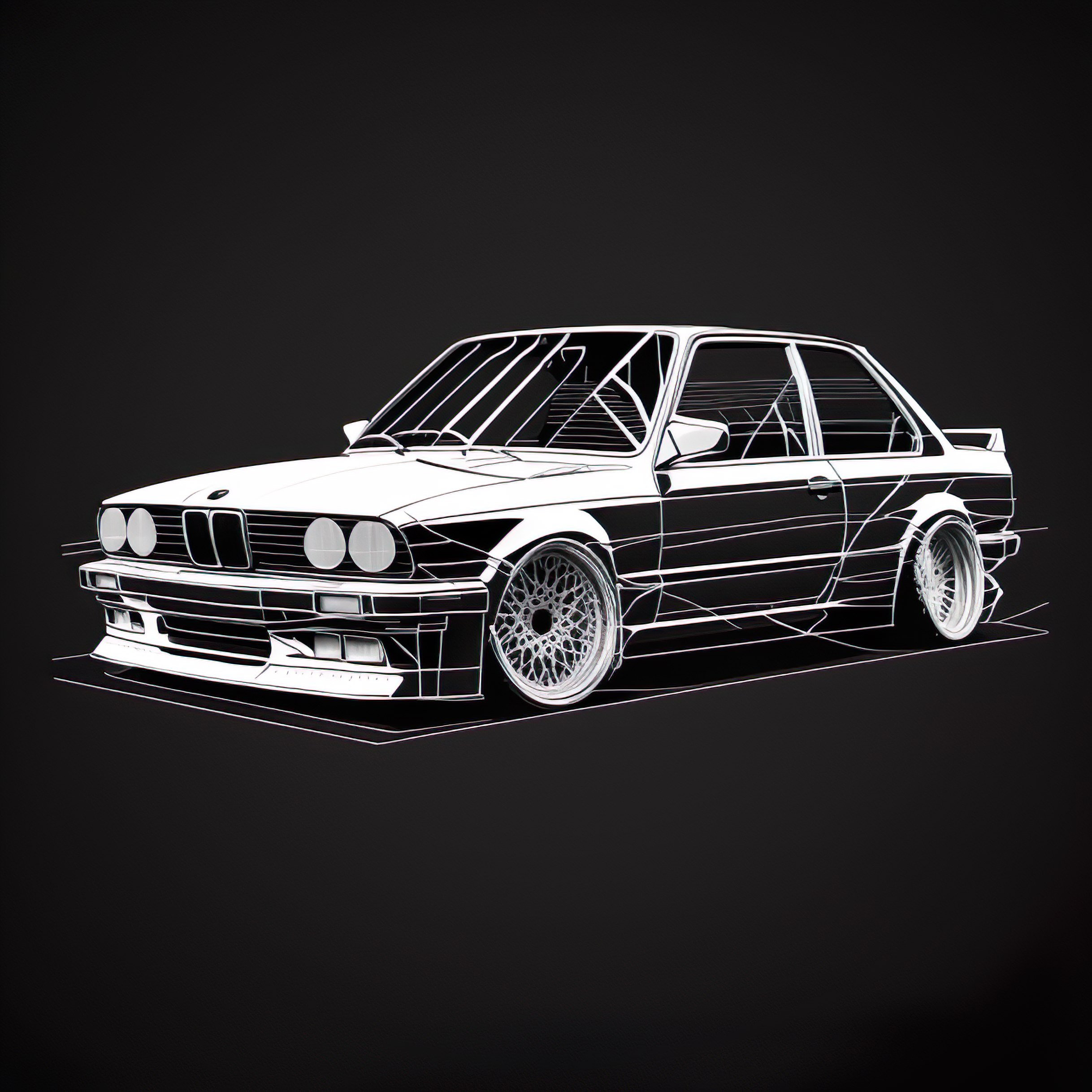 BMW Inspired Digital Art, Digital Car Print, Car Poster, BMW ...