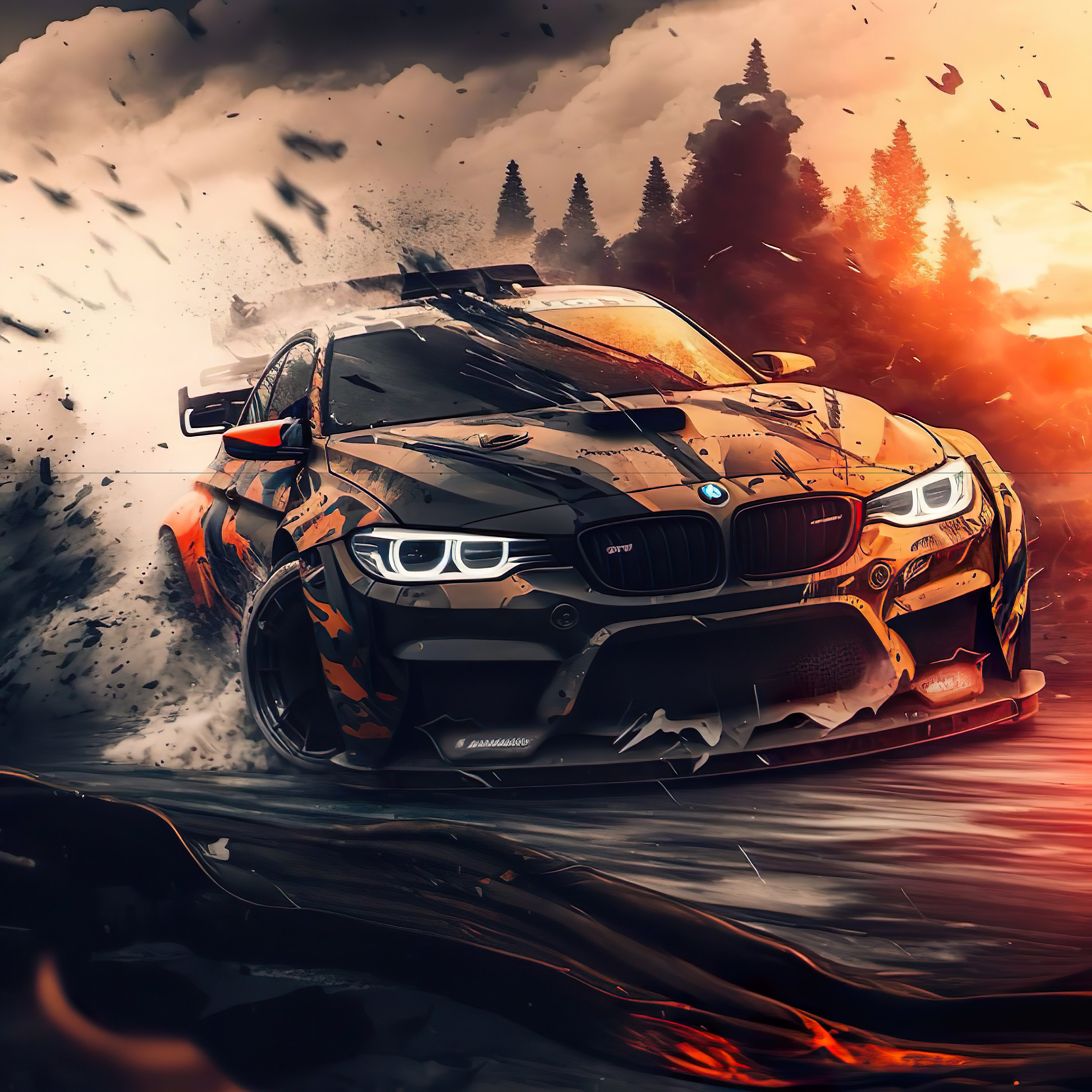 BMW Inspired Digital Art, Digital Car Print, Car Poster, BMW ...