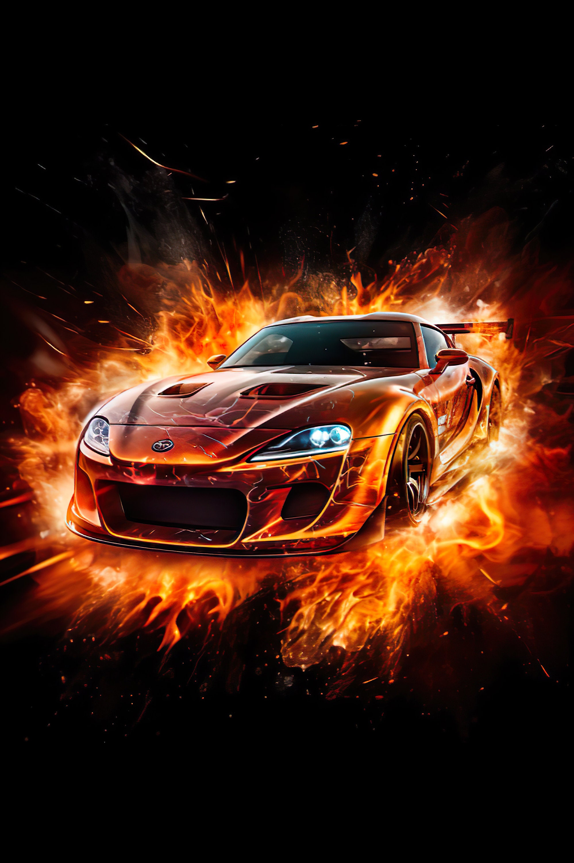 Toyota Supra Inspired Digital Art, Digital Car Print, Car Poster ...