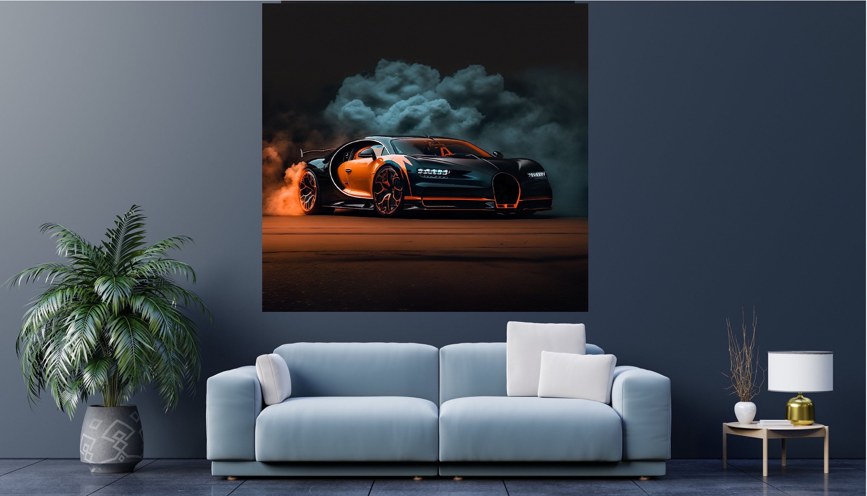 Bugatti Inspired Digital Art, Chiron, Artdigital Car Print, Car Poster ...