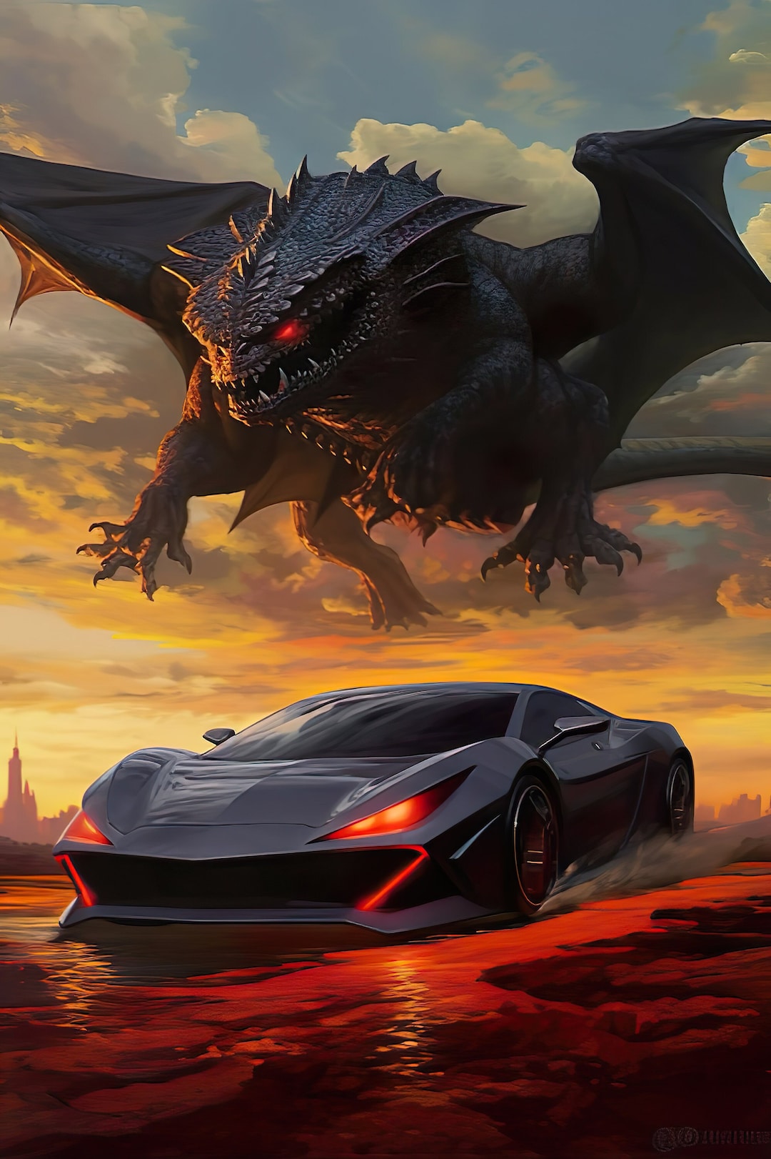 Lambo Inspired Digital Art, Digital Car Print, Car Poster, Lamborghini ...