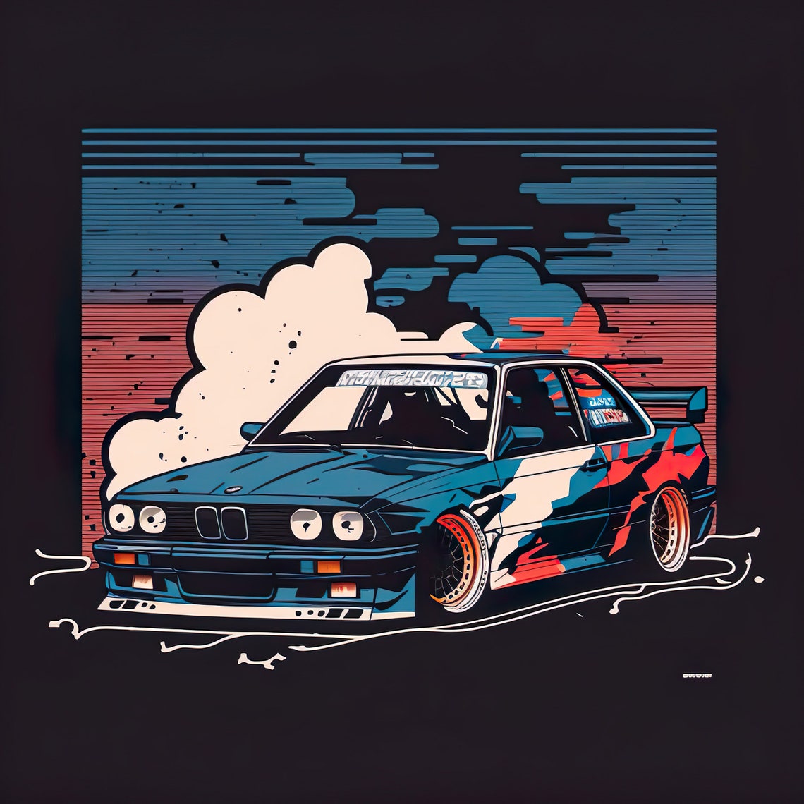 BMW Inspired Digital Art, Digital Car Print, Car Poster, BMW ...