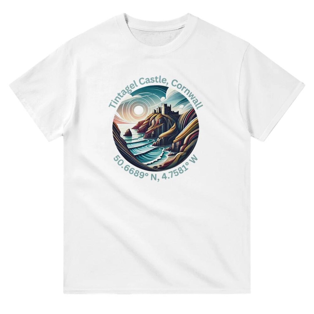 Tintagel Castle Cornwall T-shirt | Vintage Coastal Design With ...