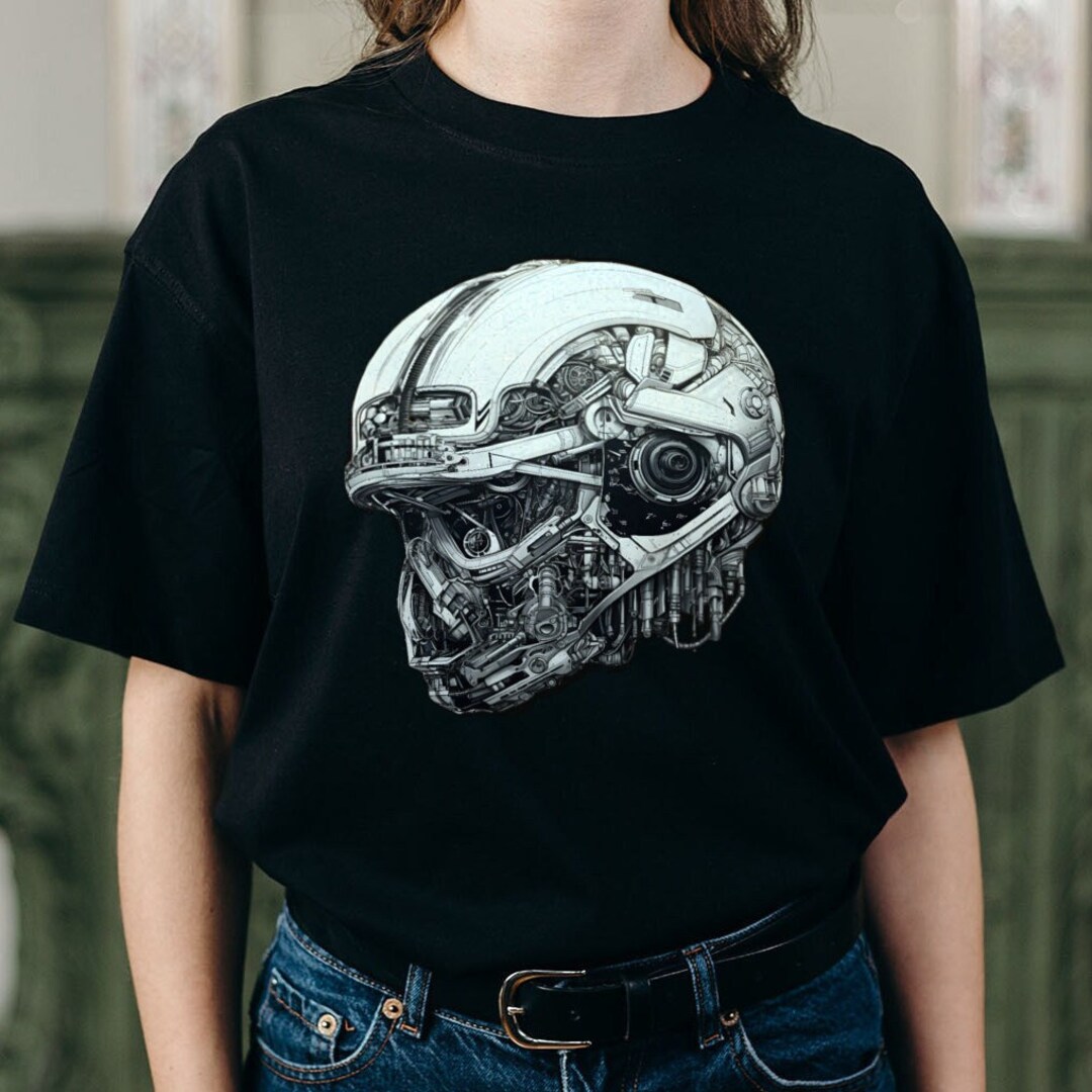 Cyberpunk Motorcycle Helmet, Chopper Dreams: Motorcycle Rider Shirts ...