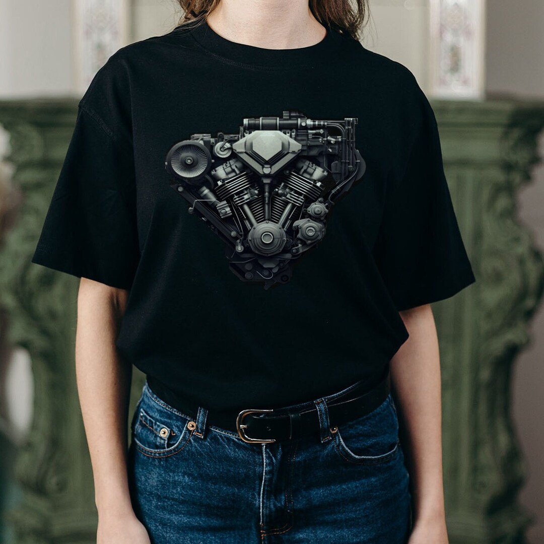 V-twin Engine, V2 Motorcycle Rider Shirts Collection, Unisex, Eurofit ...