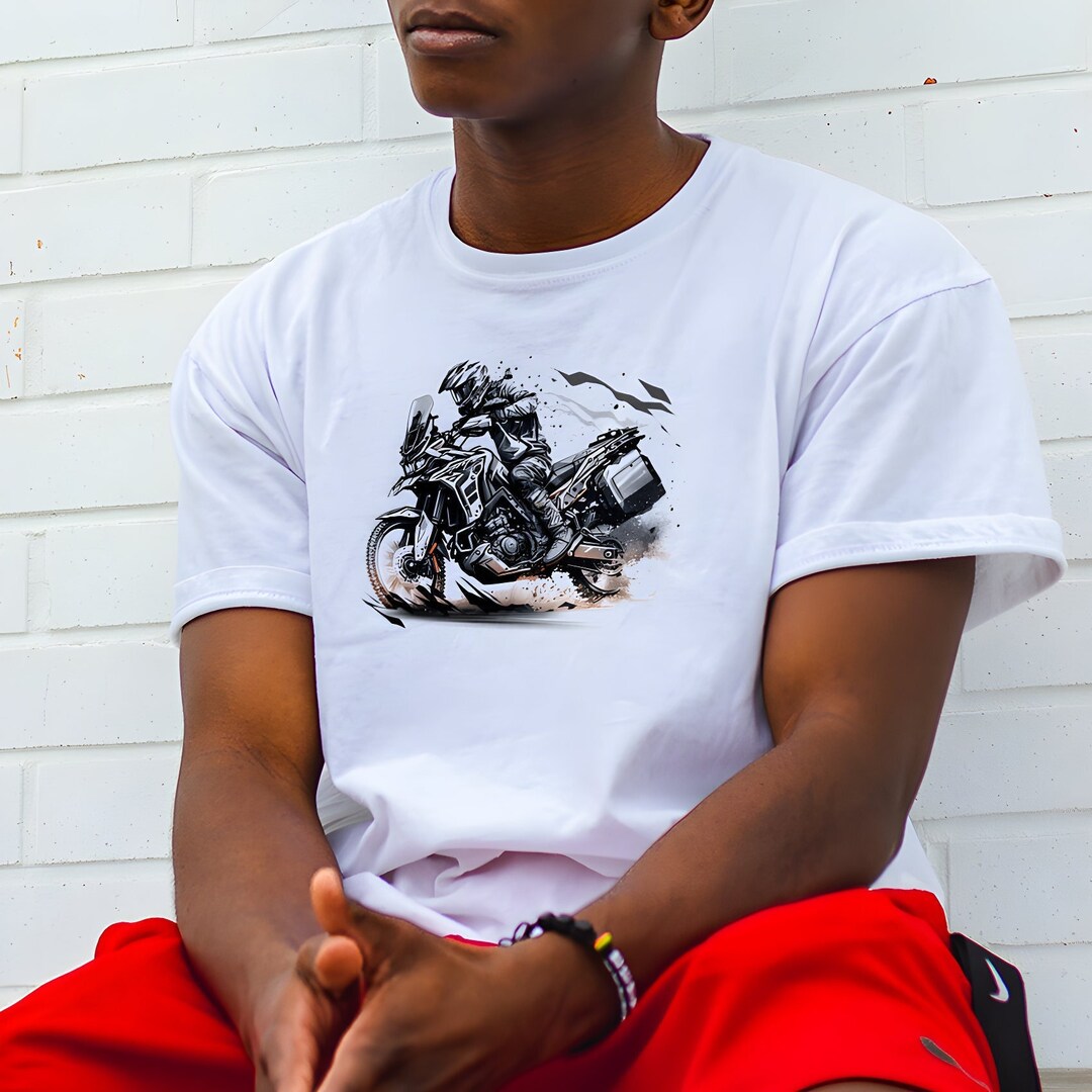 Japanese Adventure Motorcycle T-shirt, Unisex, Eurofit, 100% Cotton ...