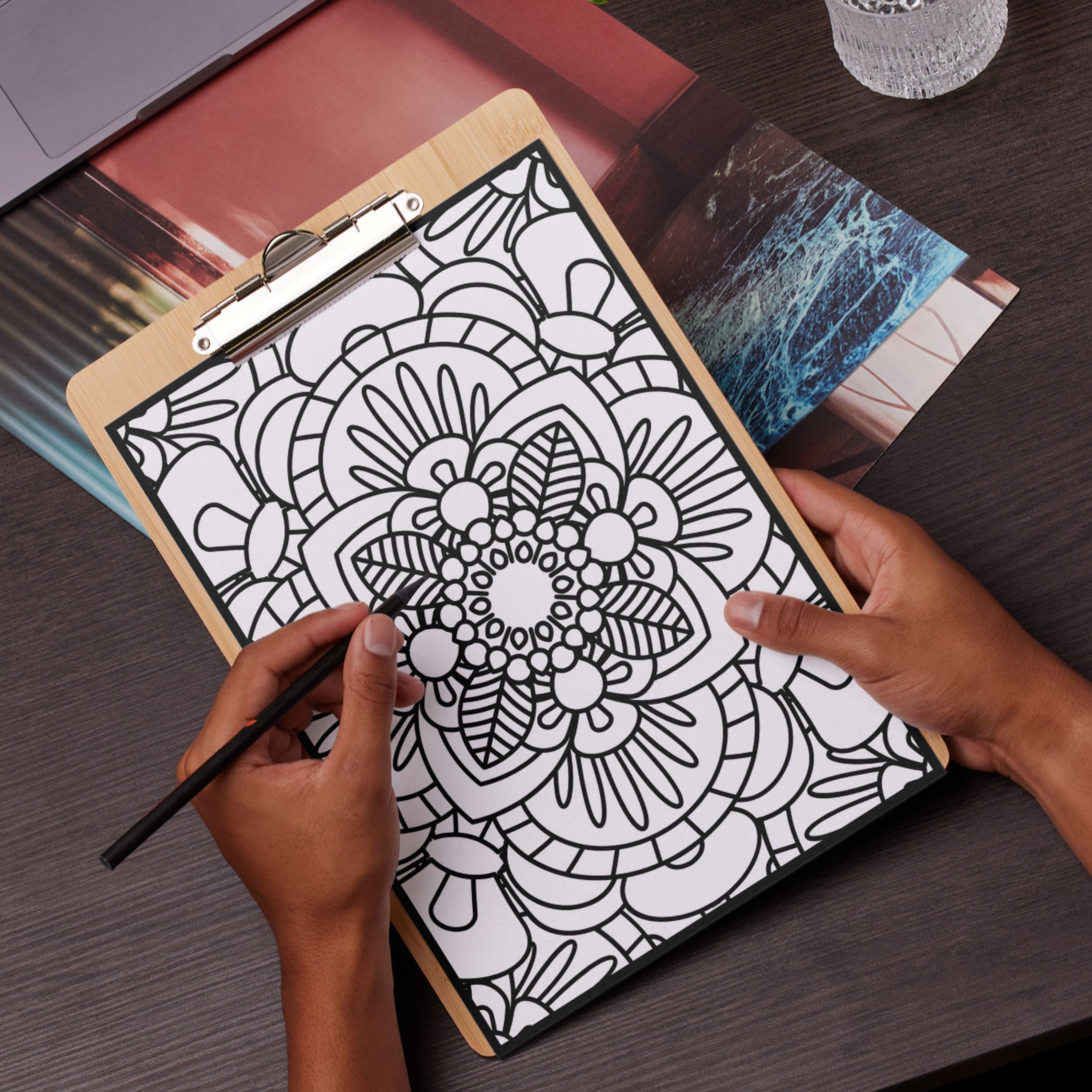 ADHD Mandala Coloring Book Floral Mandala Coloring Pages for Mom, Her ...