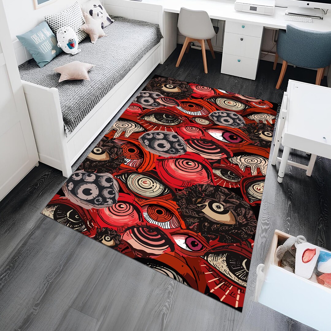 Horror Eyes Rug,satanic Rug,red Eyes Rug,gothic Rug,horror Art Rug ...