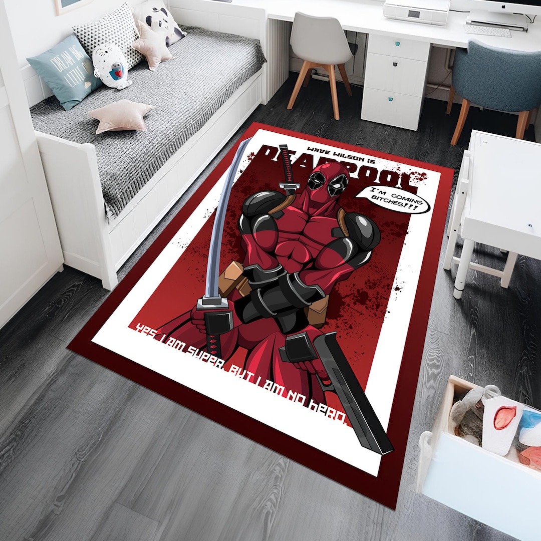 Deadpool, Deadpool Rug, Marvel Rug, Movie Rug,fantastic Rug,movie Decor ...
