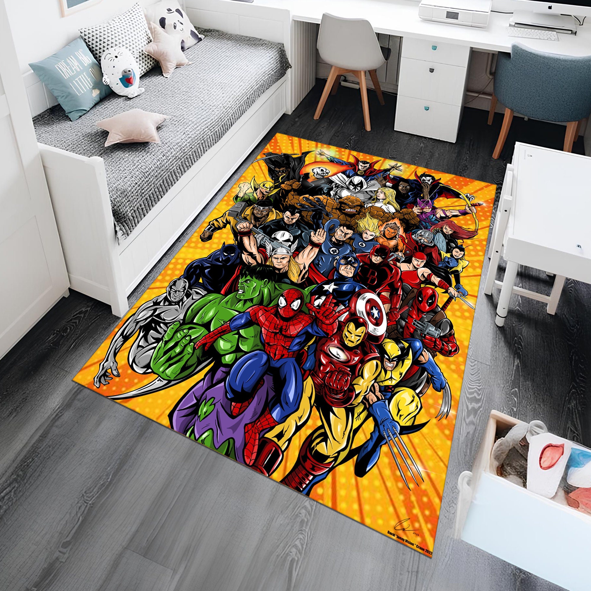 Marvel,marvel Characters Rug,movie Rug,fantastic Rug,movie Decor ...