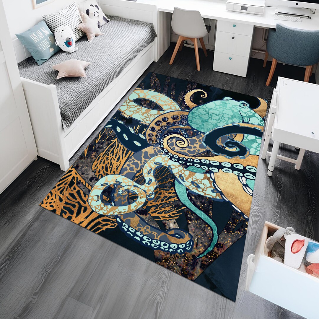 Octopus Rug,gothic Rug,colorful Rug,cool Rugs,unique Rug,home Decor ...