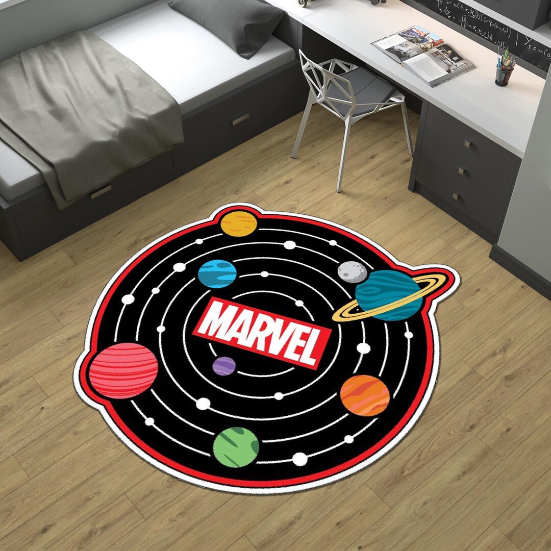 Round Marvel Rug: Colorful Movie Design - Soft Cotton Material - Etsy