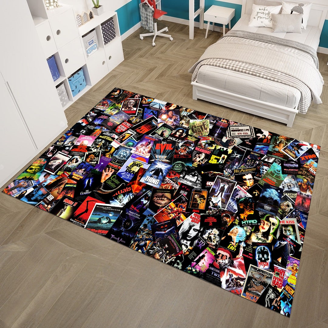 Horror Movie Rug, Movie Rug, Horror Rug, Fear Rug, Minimalist Rug ...