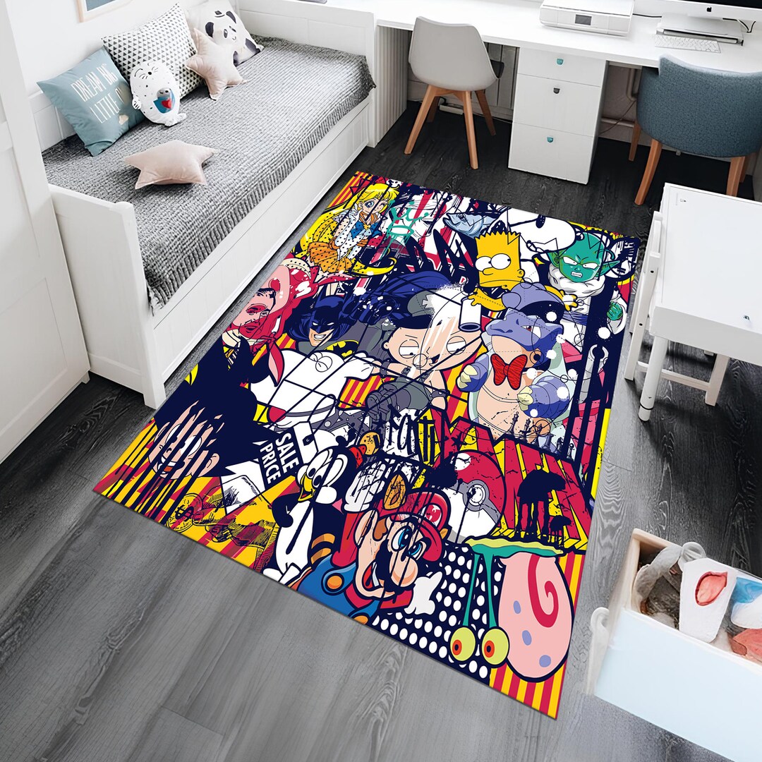 Pop Art Rug,anime Rug,graffiti Rug,colorful Art Rug,popular Rug,unique ...