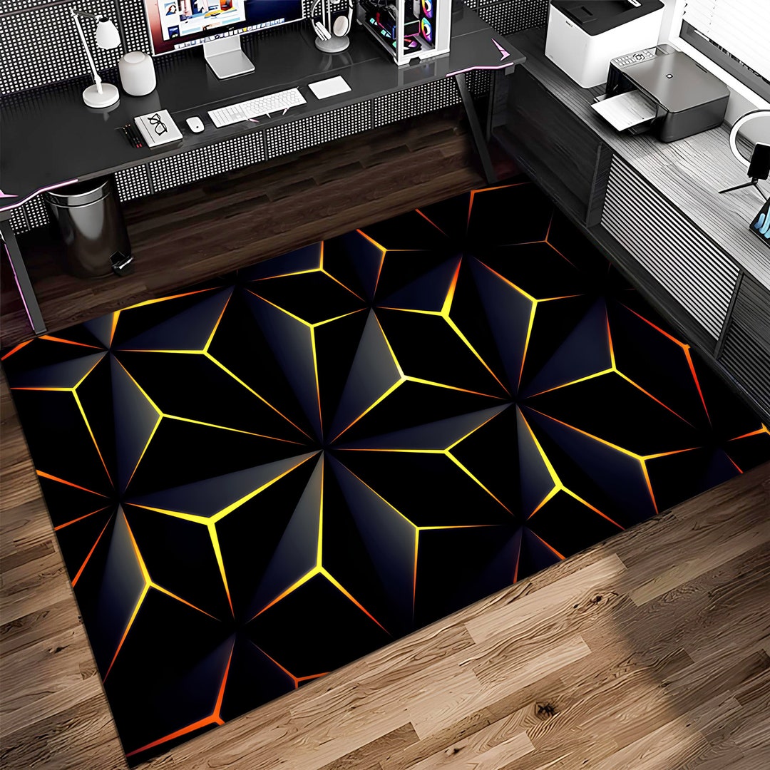 Geometric Rug,gamer Rug,gaming Rug,game Rug,colorful Rug,play Room Rug ...