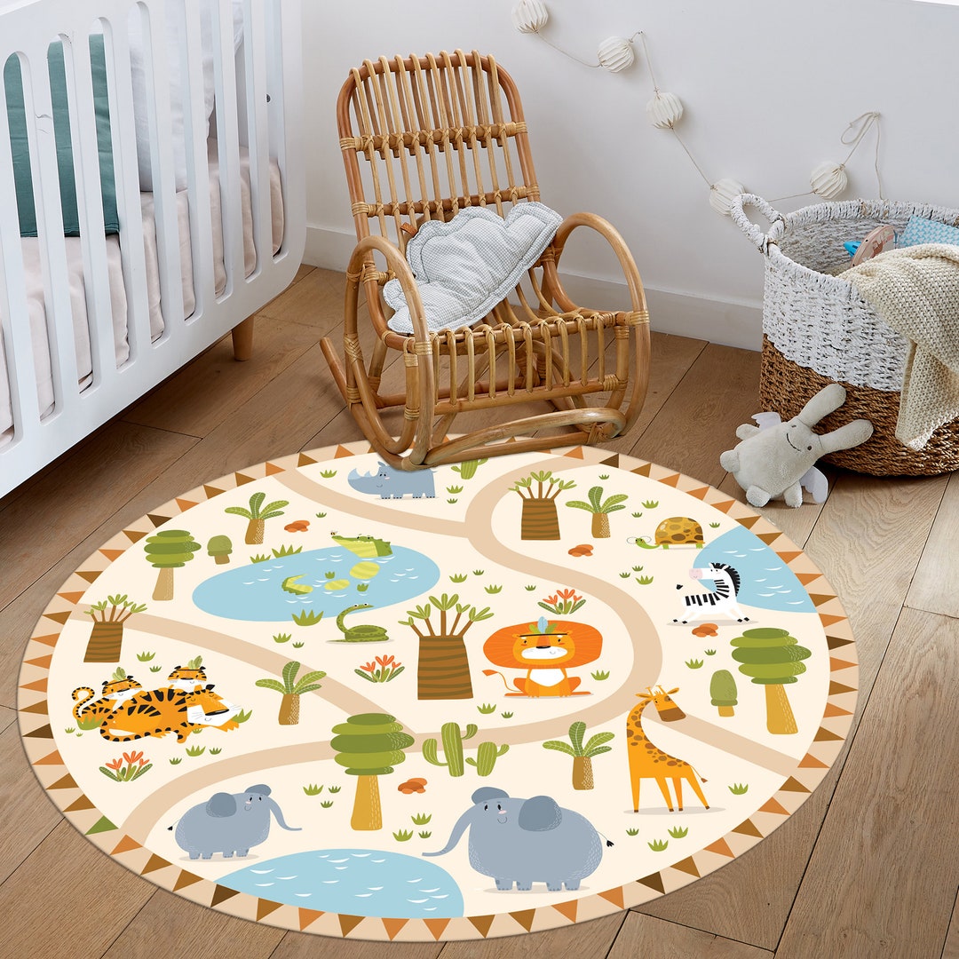 City Map Rug,play Rug,play Map,animals Rug,kids Rug,custom Rug,nursery ...