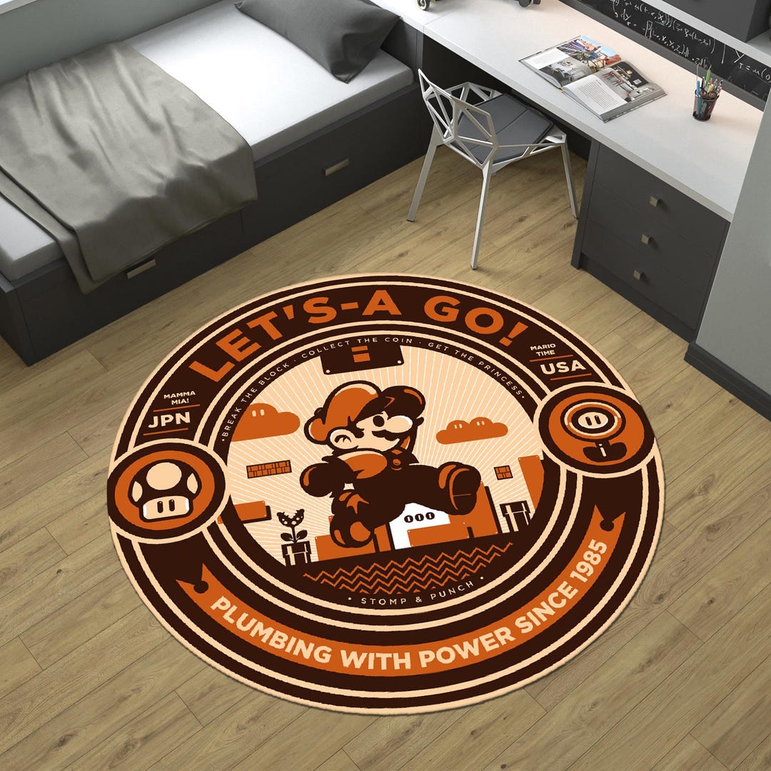 Super Rug, Game Rug, Game Room Rug, Funny Rug, Game Decor,colorful Rug ...